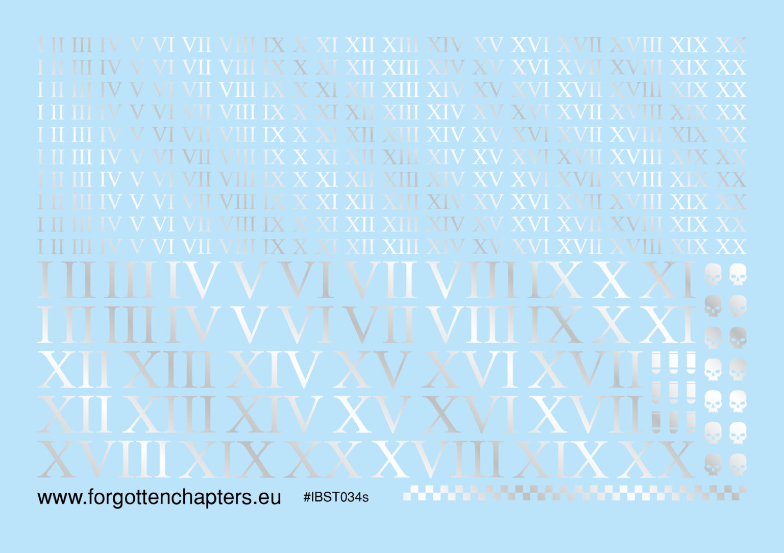 Roman Numerals – Silver – Forgotten Chapters